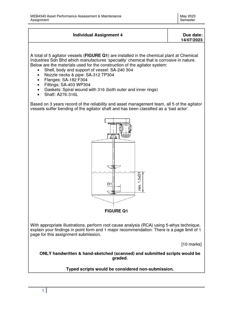 Agitator Vessel Performance Analysis | PDF