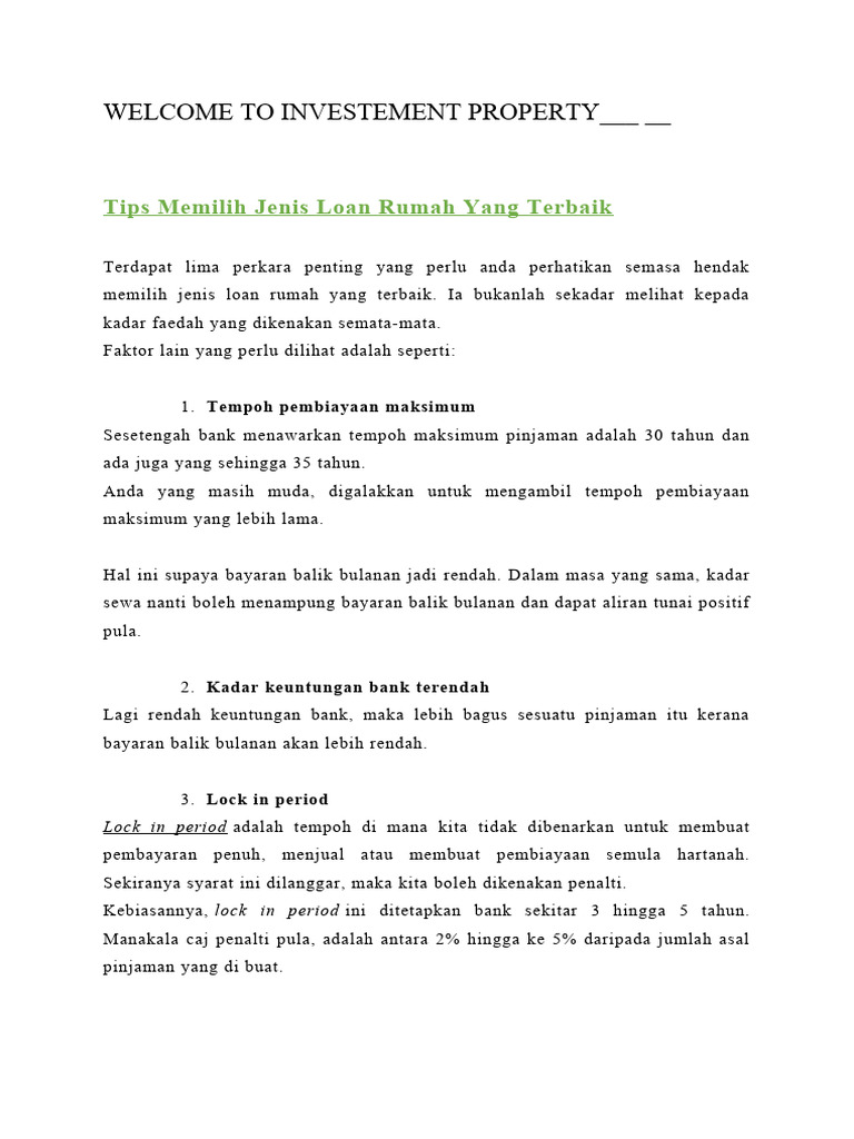 Nota Hartanah | PDF