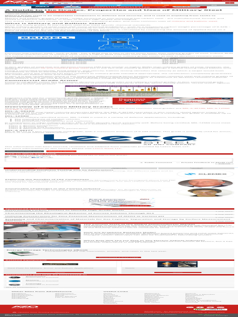 Military Steel Grades & Properties Guide | PDF | Steel | Physical Sciences