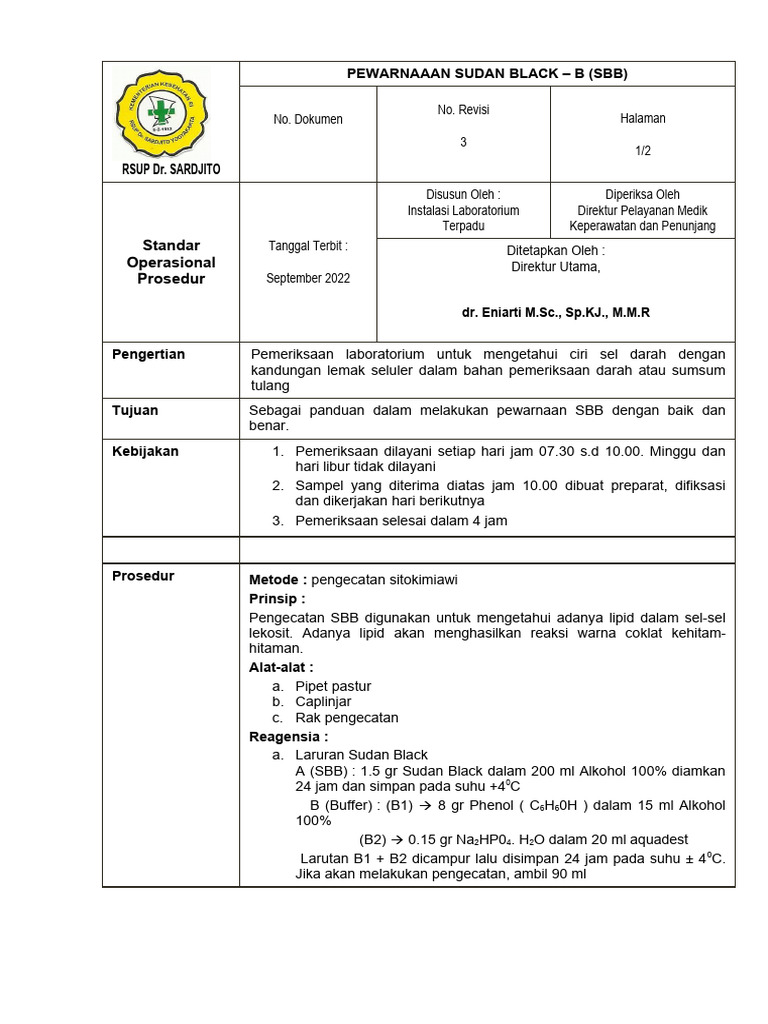 Sop Pengecatan Sbb Pdf