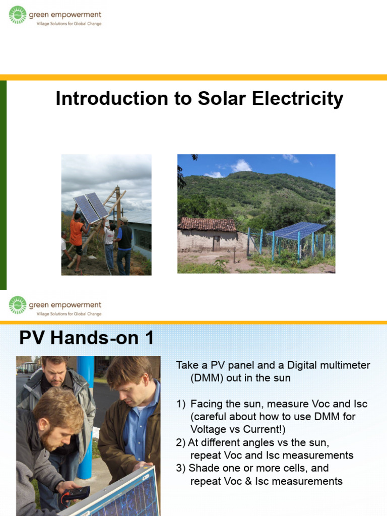 WK3 GE MC3 PVintro | PDF | Solar Panel | Photovoltaics