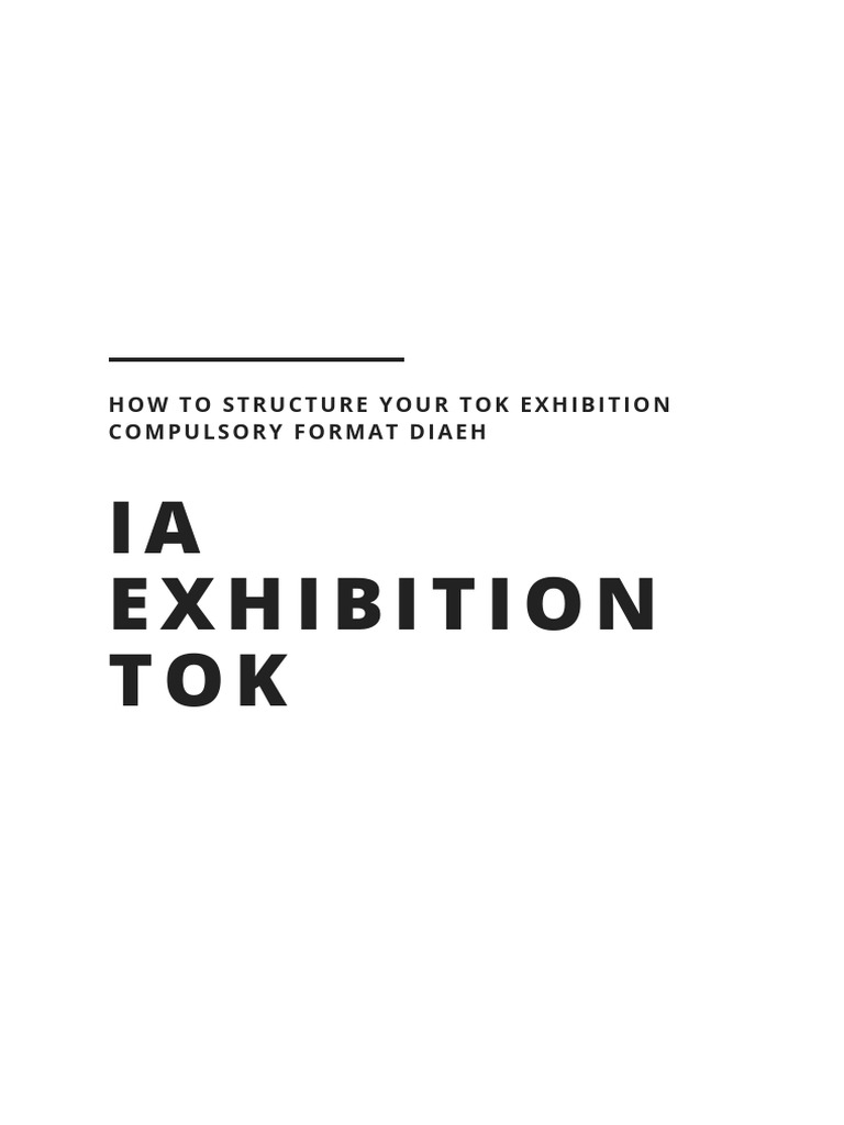 TOK Exhibition Guide | PDF | Knowledge | Understanding