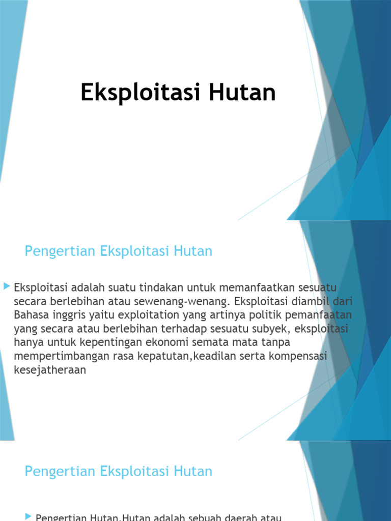 Eksploitasi Hutan | PDF | Teknologi & Rekayasa