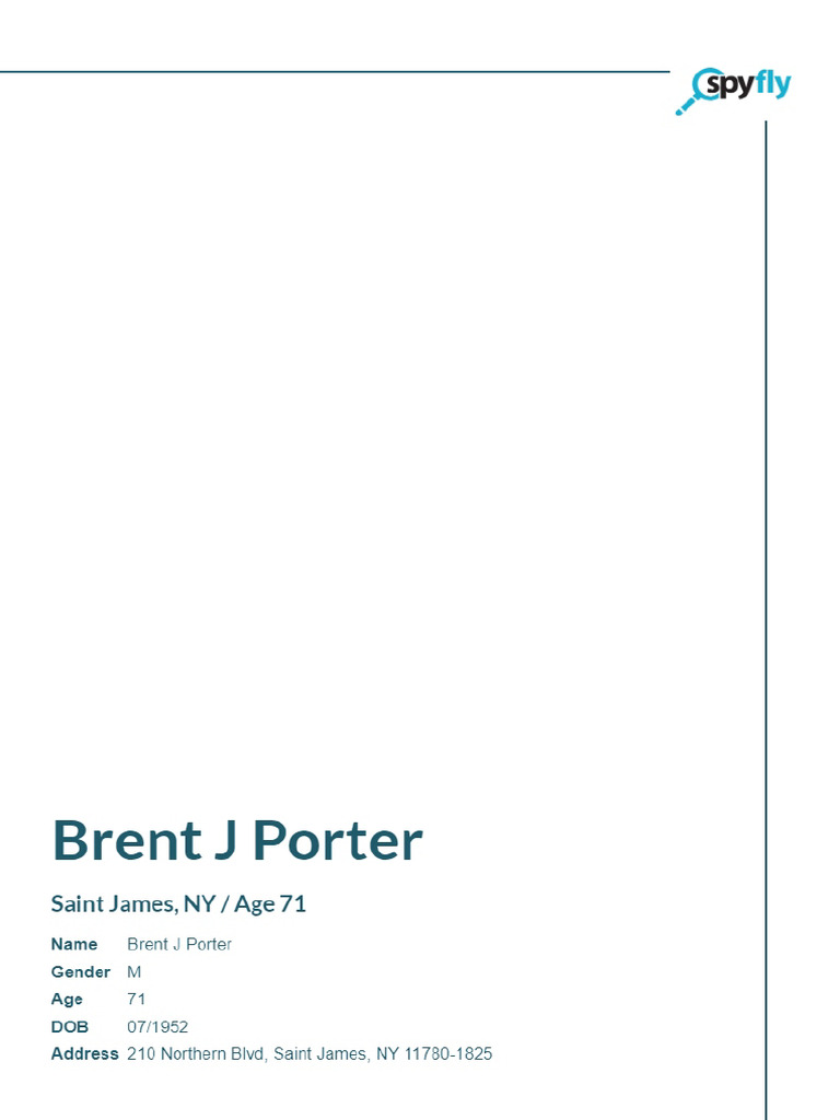 People Report - Brent J Porter | PDF