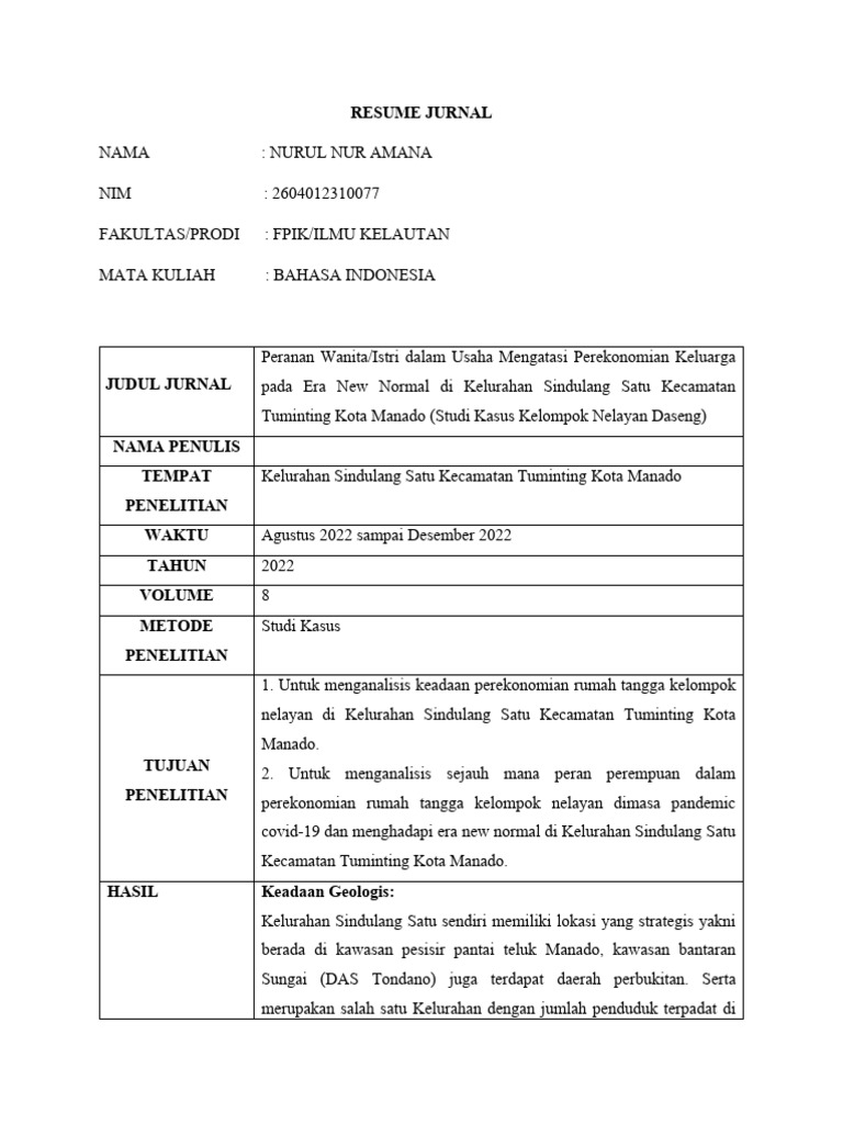 Resume Jurnal | PDF
