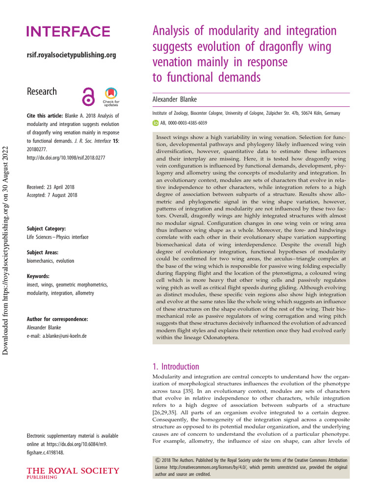 Alexander Blanke-2018-Analysis of Modularity and Integrationsuggests ...