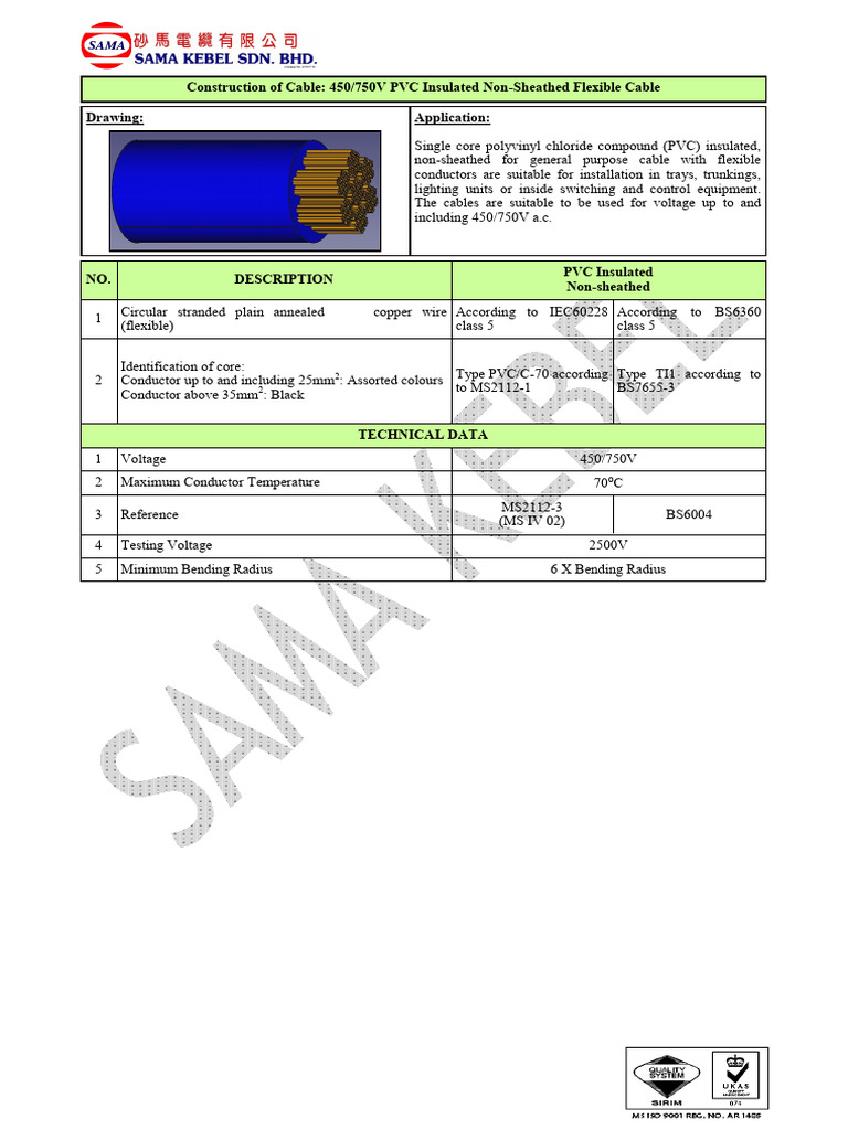 Sama Kabel Katalog | PDF