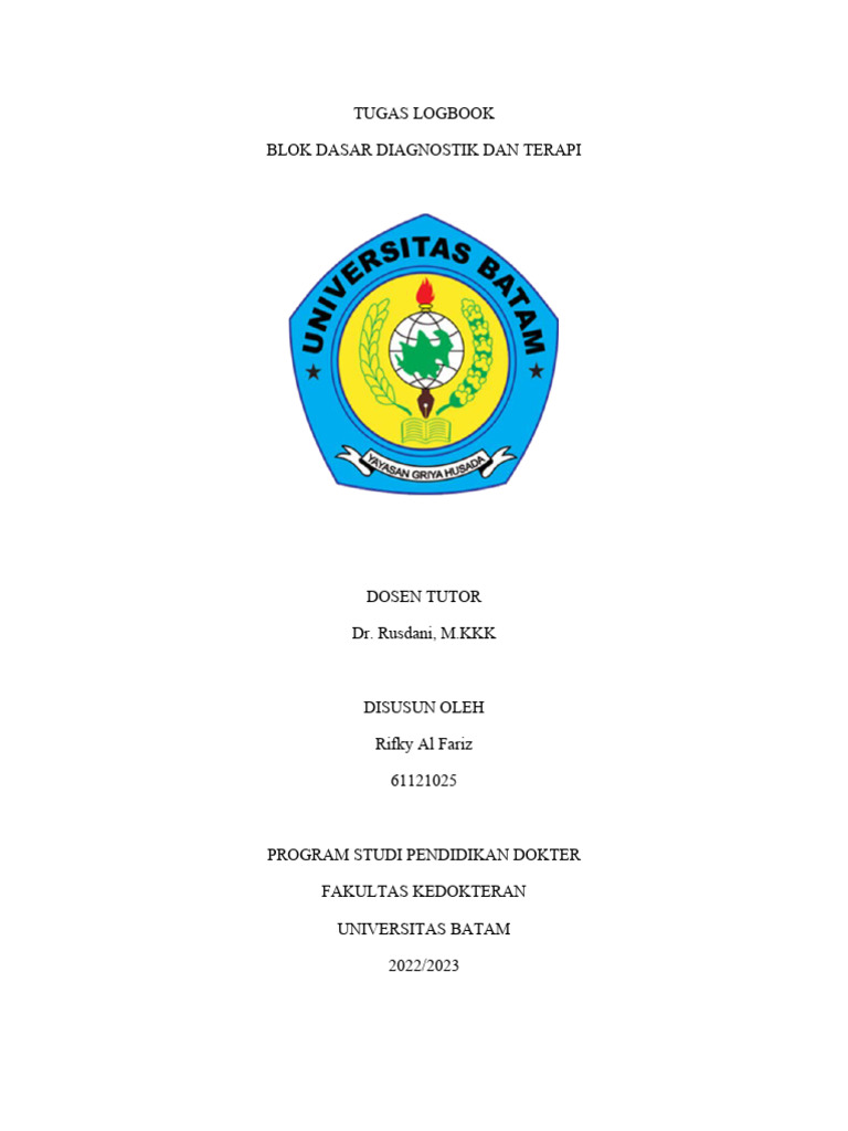 Logbook (Dasar Diagnostik & Terapi) Skenario 1 | PDF