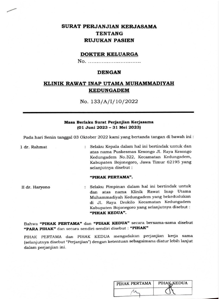 Mou Dengan Dokter Mandiri | PDF