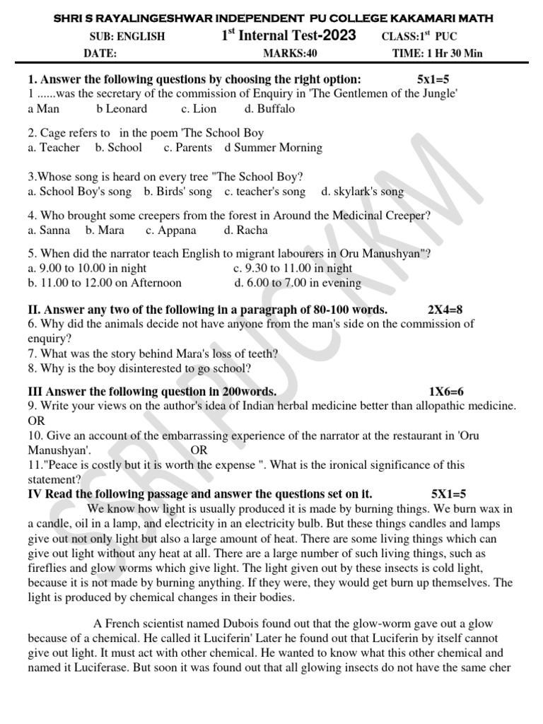 English PU 1 | PDF | Light