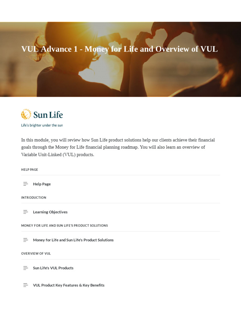 VUL Advance 1 Money For Life and Overview of VUL | PDF | Insurance ...