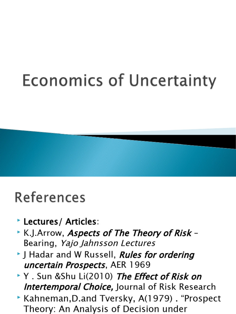 Risk vs. Uncertainty in Economics | PDF | Risk | Uncertainty