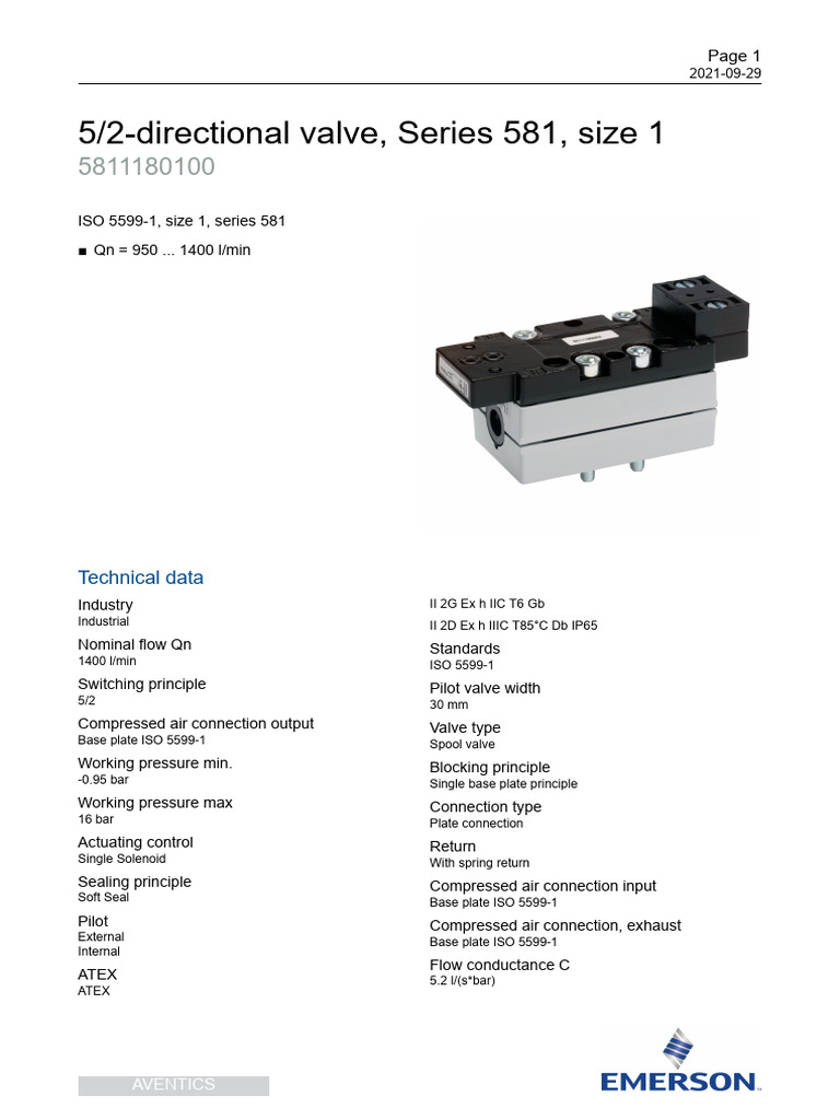 Datasheet Emerson | PDF | Valve | Electrical Connector