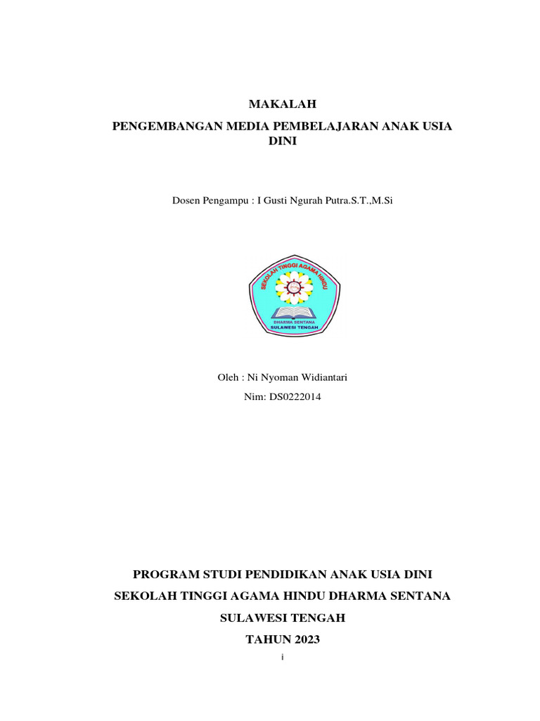 Makalah Media Pembelajaran Aud | PDF