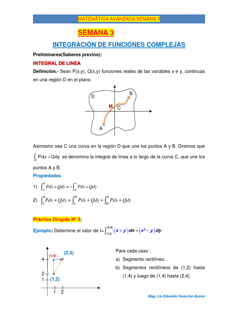 Ejercicios de Integración Compleja | PDF | Integral | Geometría