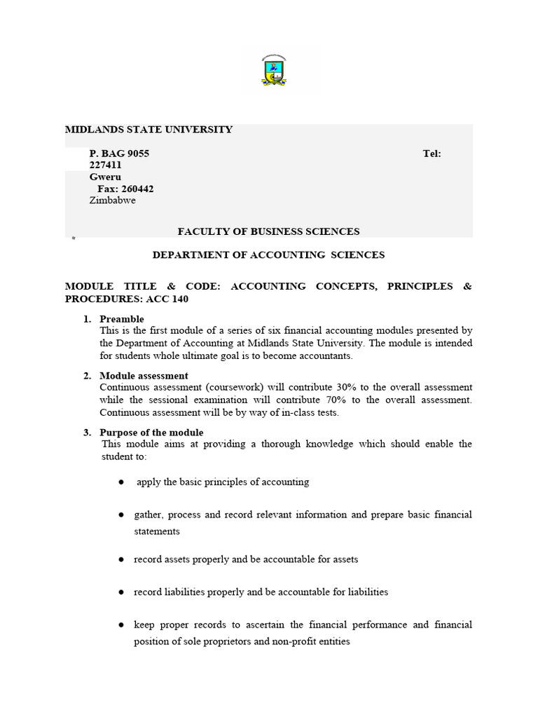 ACC 140: Accounting Concepts Overview | PDF | International Financial ...