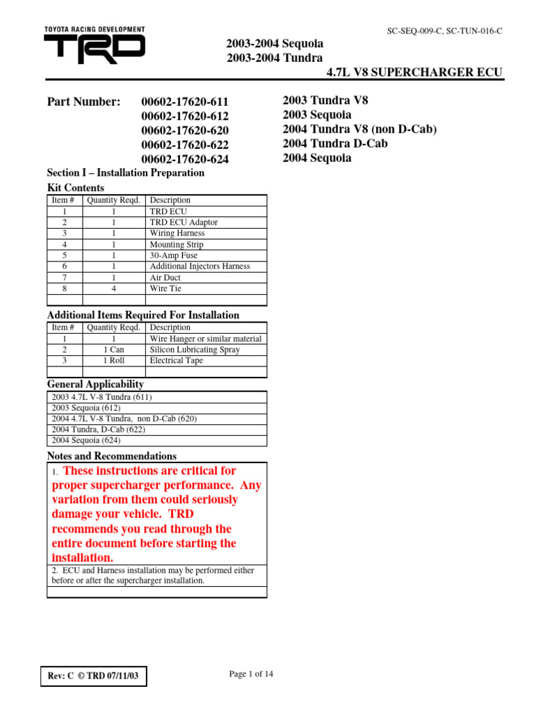 TRD Ecu Manual | PDF | Electrical Connector | Manufactured Goods