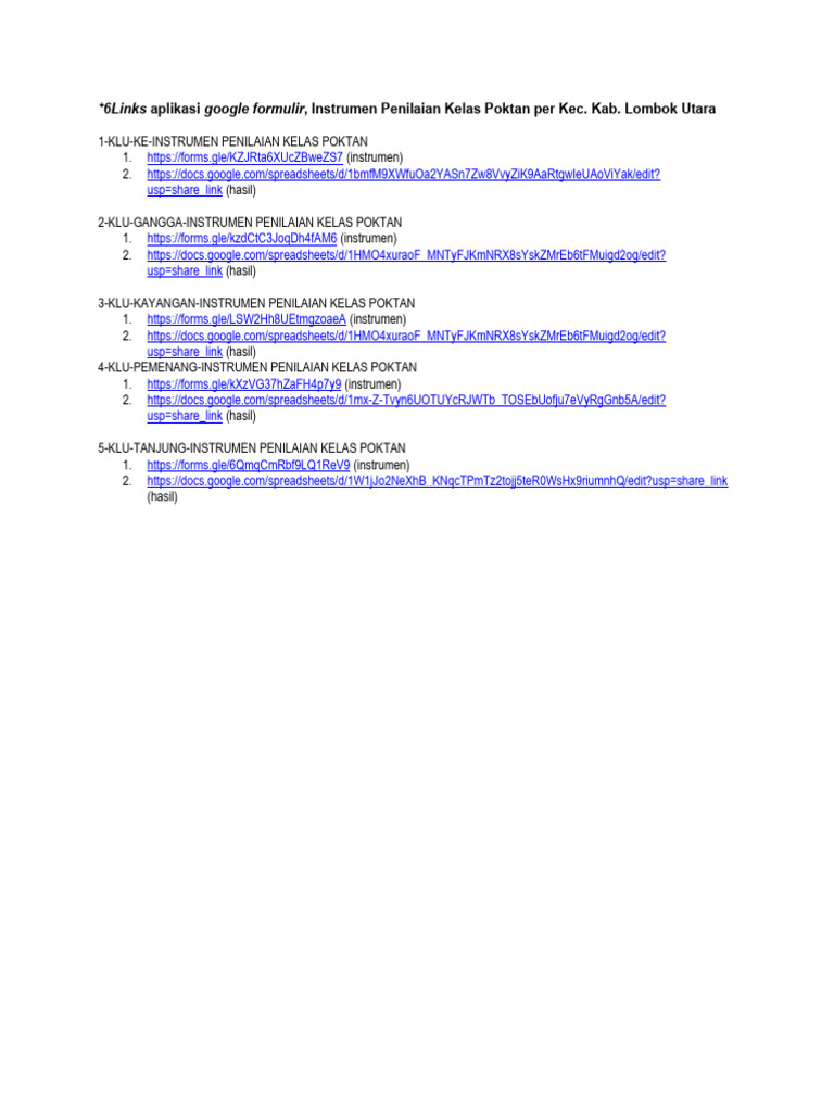 KLU Google Form | PDF