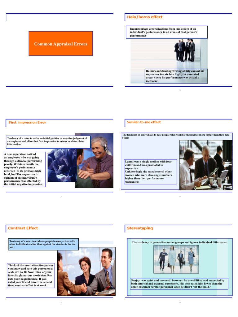 Appraisal Errors | PDF | Performance Appraisal | Organizational Behavior