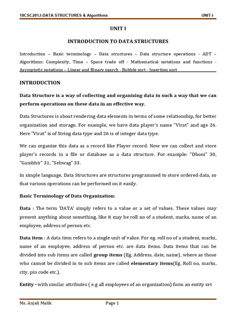 Dsa Unit-1 | PDF | Queue (Abstract Data Type) | Time Complexity Dsa Unit-1 | PDF | Queue (Abstract Data Type) | Time Complexity