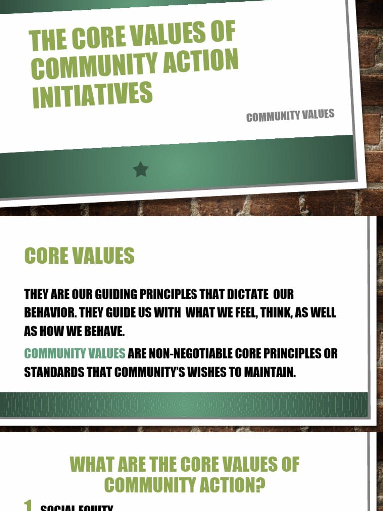 The Core Values of Community Action Initiatives | PDF | Social Equality | Human Rights