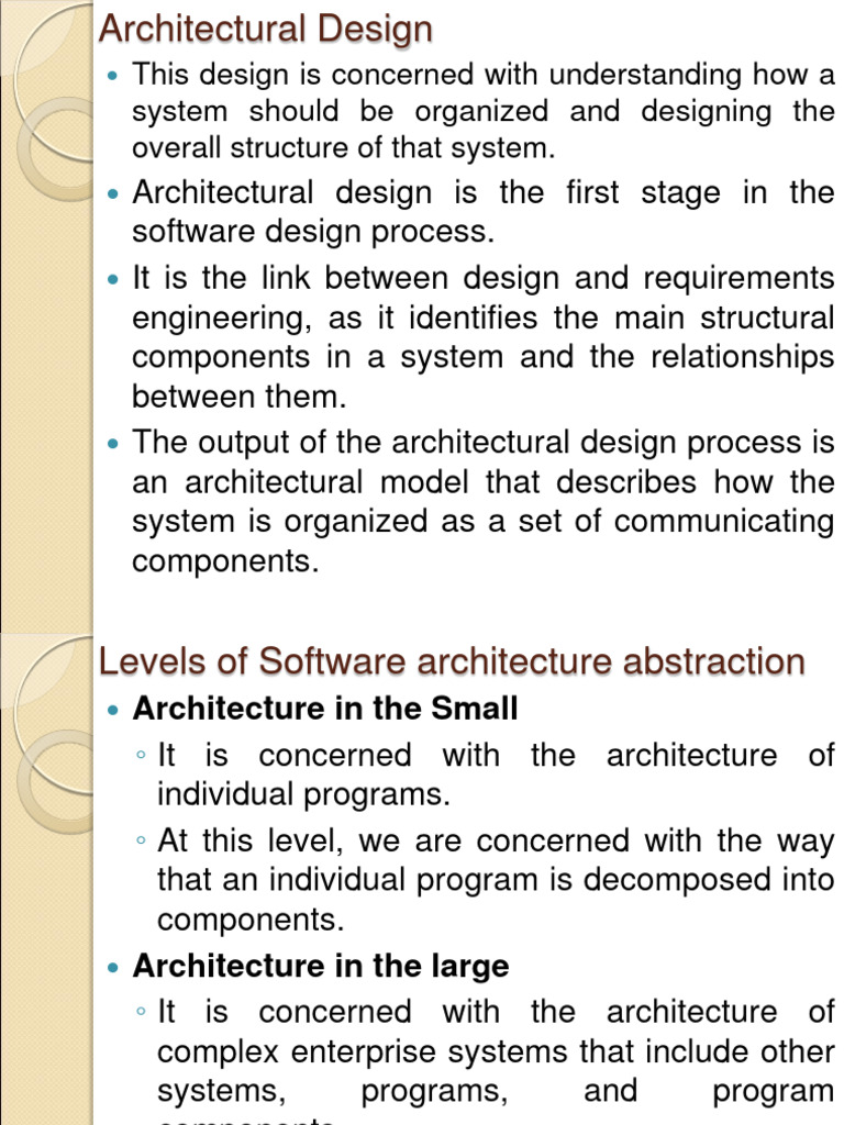 Unit 6 Architectural-Design | PDF | Software Architecture | Databases
