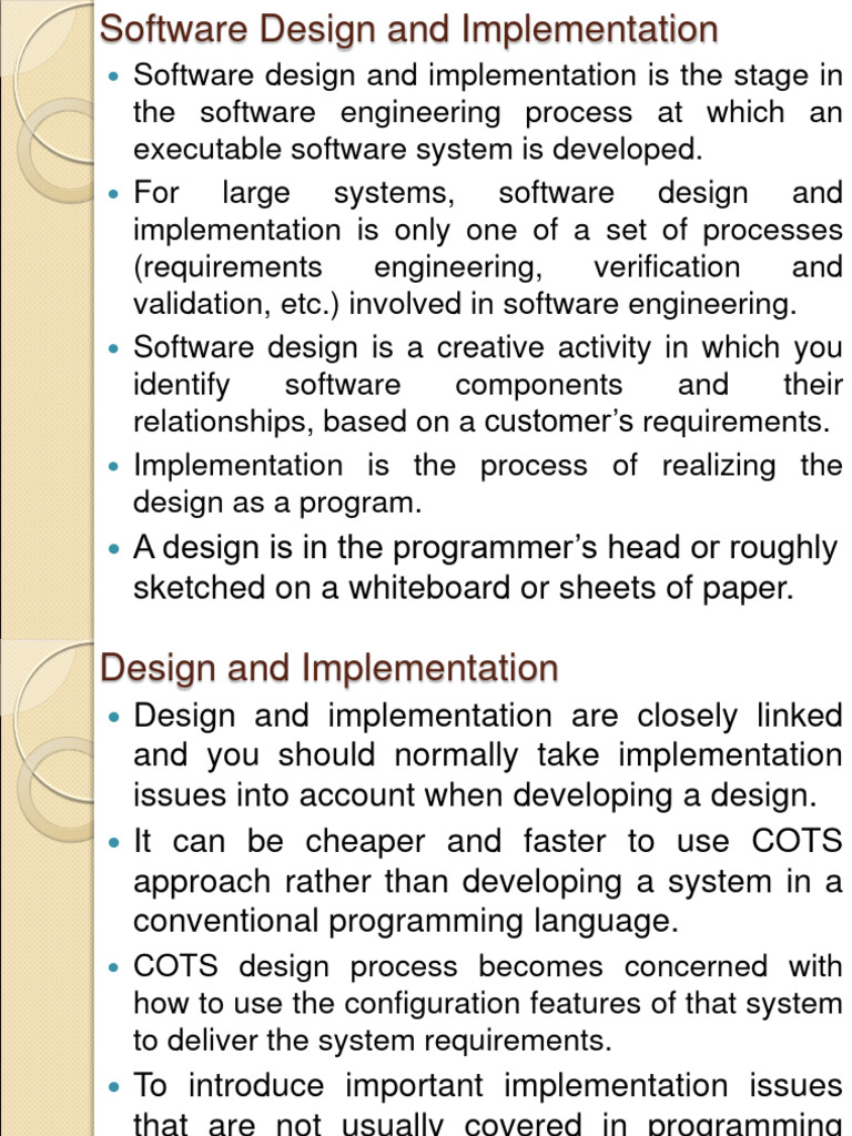 Unit 7 Design-and-Implementation | PDF | Open Source | Class (Computer Programming)