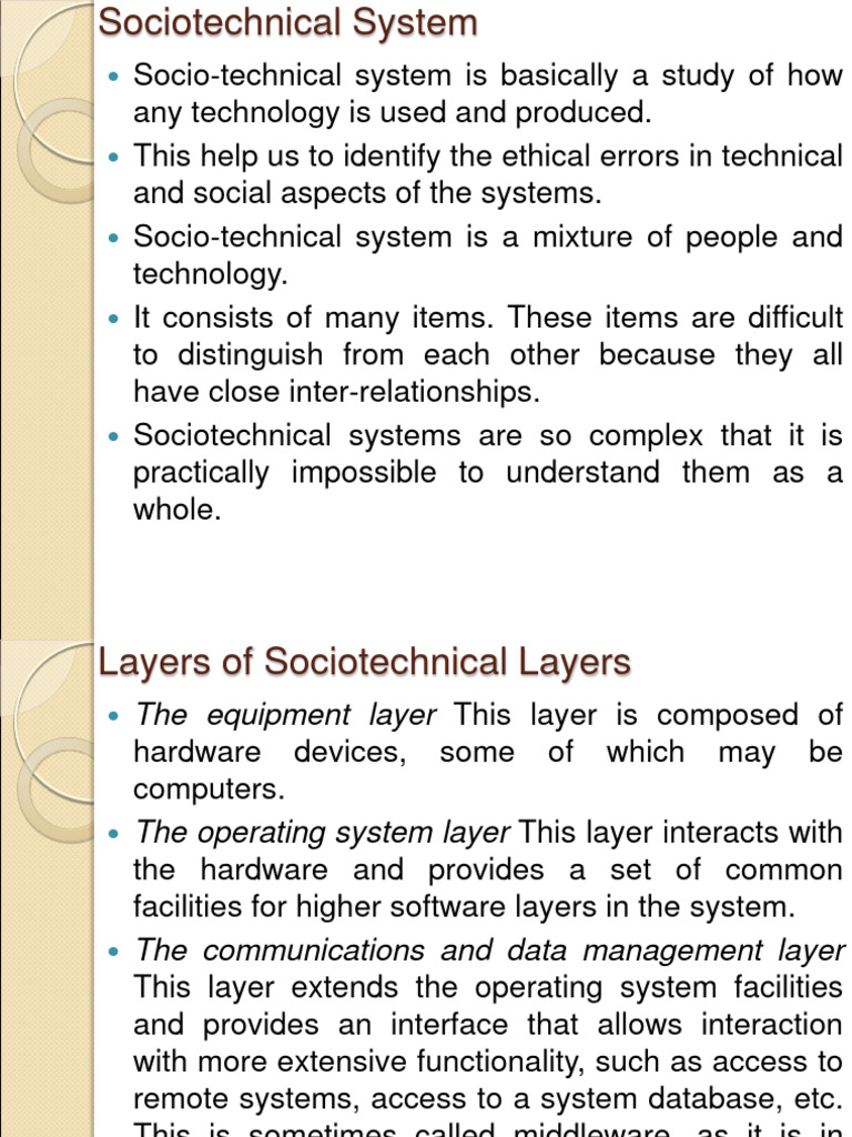 Unit 10 Sociotechnical-System | PDF | System | Reliability Engineering