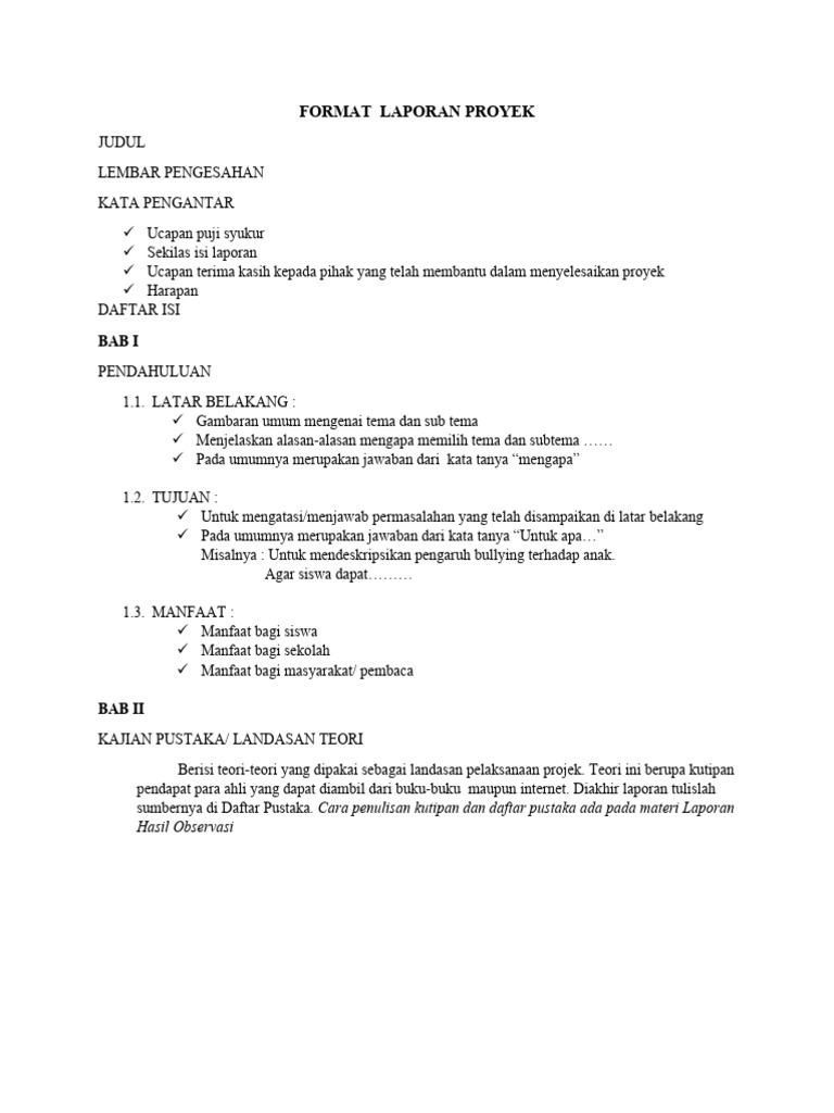 Format Laporan P5 | Pdf