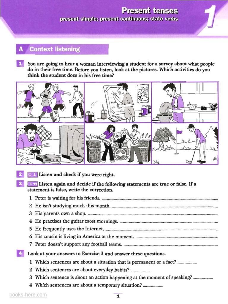 Unit 1 - Present - Simple, Continuous, State Verbs | PDF Unit 1 - Present - Simple, Continuous, State Verbs | PDF