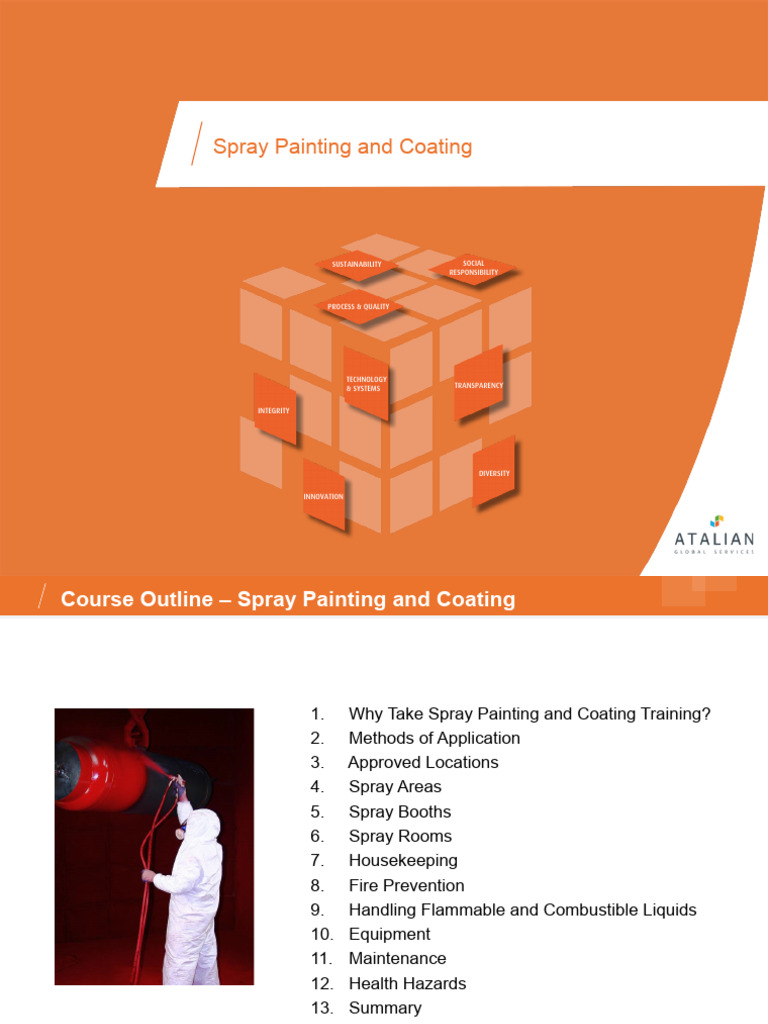 Spray Painting Safety Training Guide | PDF | Paint | Safety