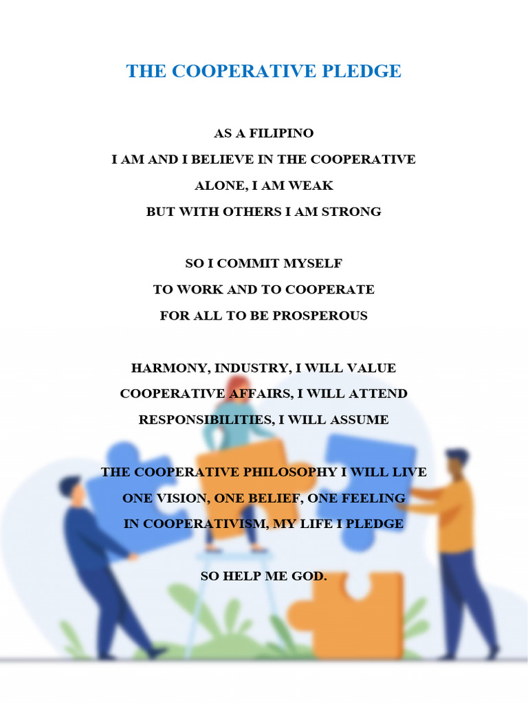 The Cooperative Pledge of Unity | PDF