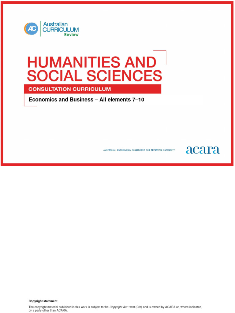 Hass Economics and Business All Elements 7-10 | PDF | Social Sciences ...