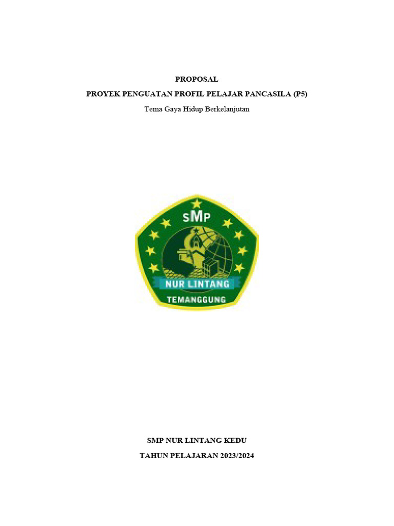 Proposal Proyek p5 Vii H | PDF