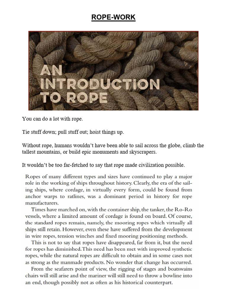The Art and Science of Rope Making | PDF | Rope | Braid