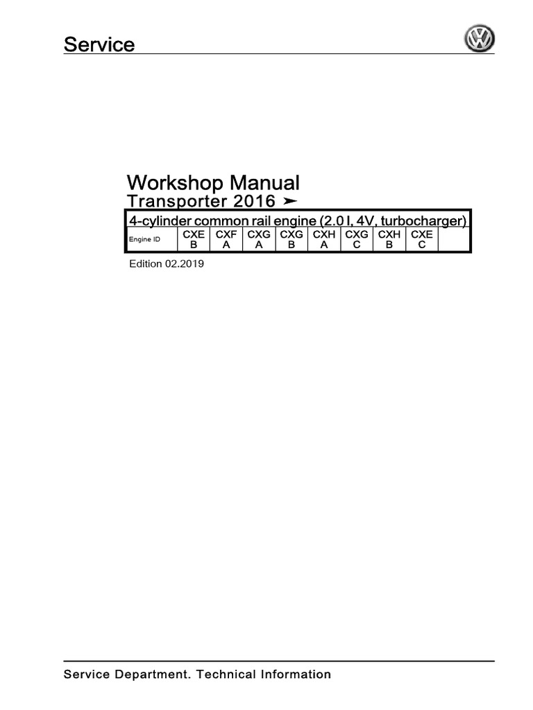 Engine Cxeb Cxfa Cxga CXGB Cxha CXGC CXHB Cxec Repair Manual Eng | PDF ...