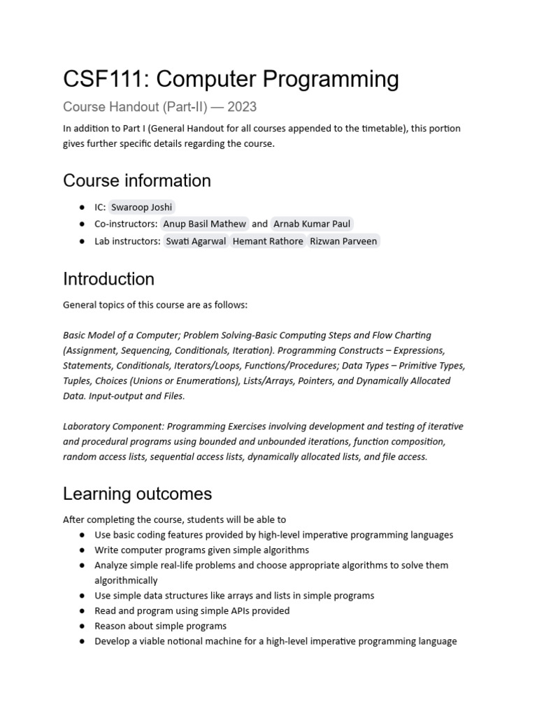 Handout | PDF | Computer Programming | Academic Dishonesty Handout | PDF | Computer Programming | Academic Dishonesty