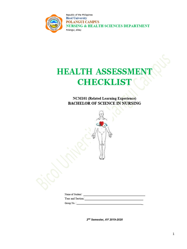 HA Checklist 2020 Clinical Instructors | PDF