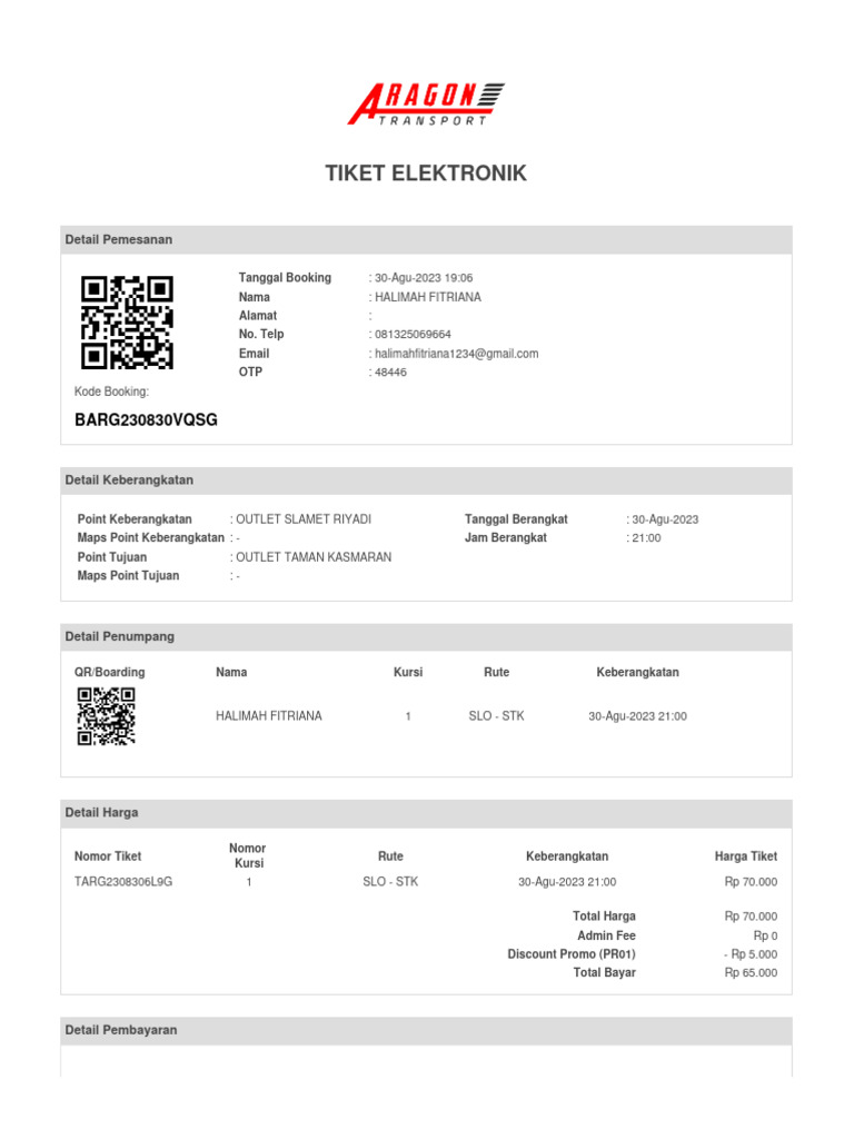 invoice shuttle bus | PDF