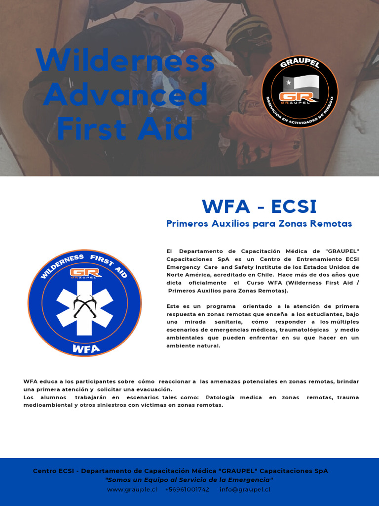 Curso WFA: Primeros Auxilios en Zonas Remotas | PDF