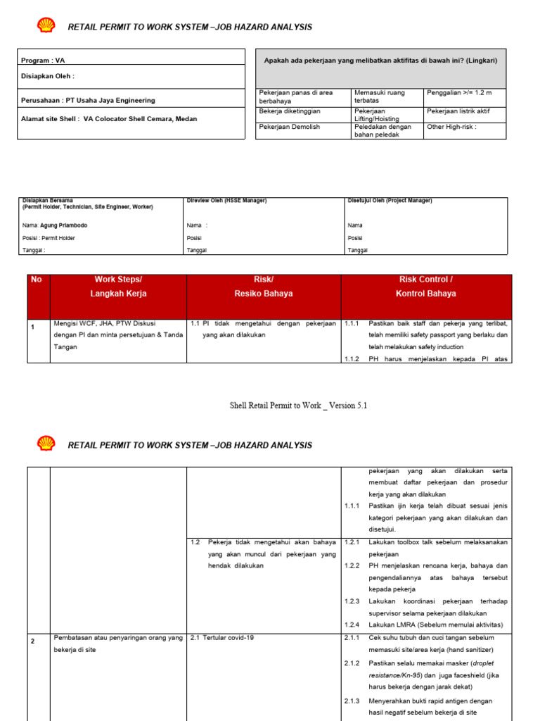 JHA Pemasangan Atap | PDF