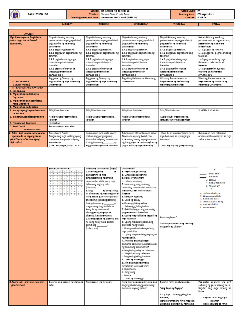 DLL Epp4 Agri W4 | PDF