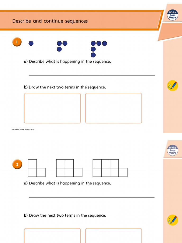 Y7 Autumn Block 1 PPT1 Describe and Continue Sequences 2019 | PDF