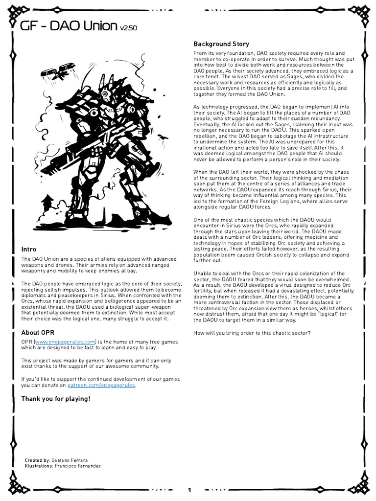 GF - DAO Union v2.50 | PDF | Sniper | Shotgun