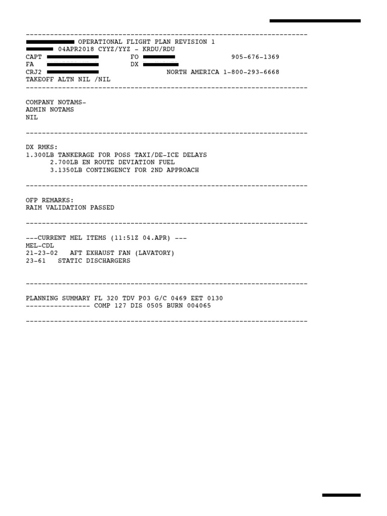 Operational Flight Plan Sample | PDF | Transport Infrastructure | Vehicles