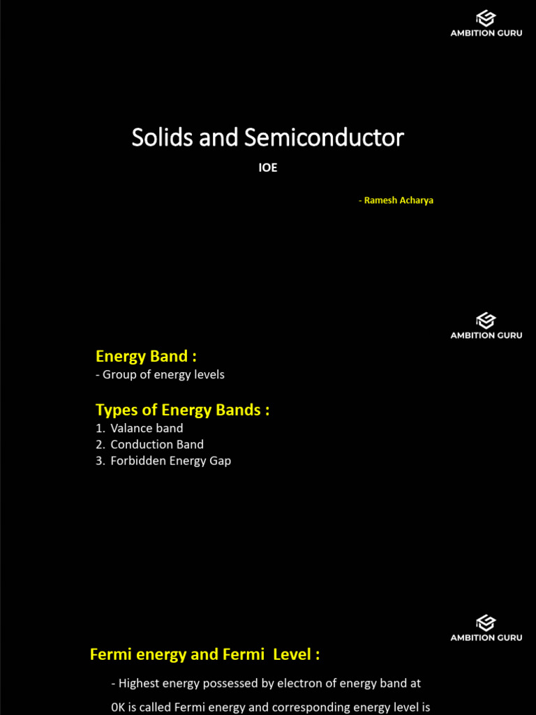 Energy Bands and Semiconductors | PDF | P–N Junction | Doping ...