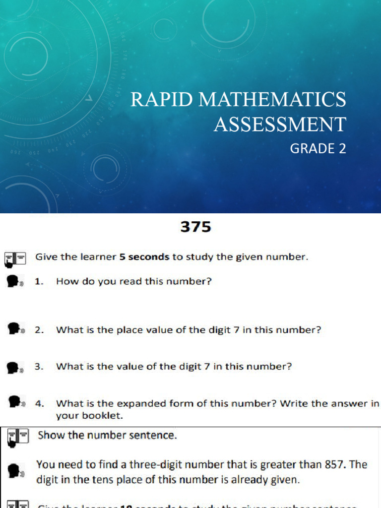 Rapid Mathematics Assessment Grade 2 | PDF
