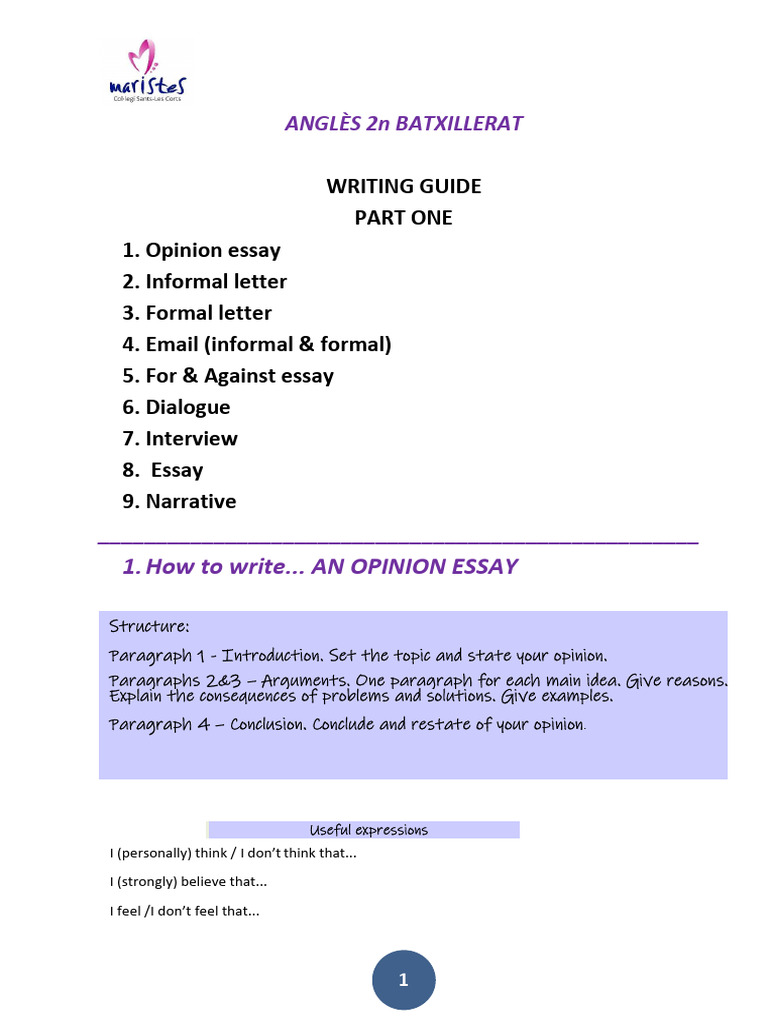 01.PAU WritingGuide1 | PDF | Essays | Reason