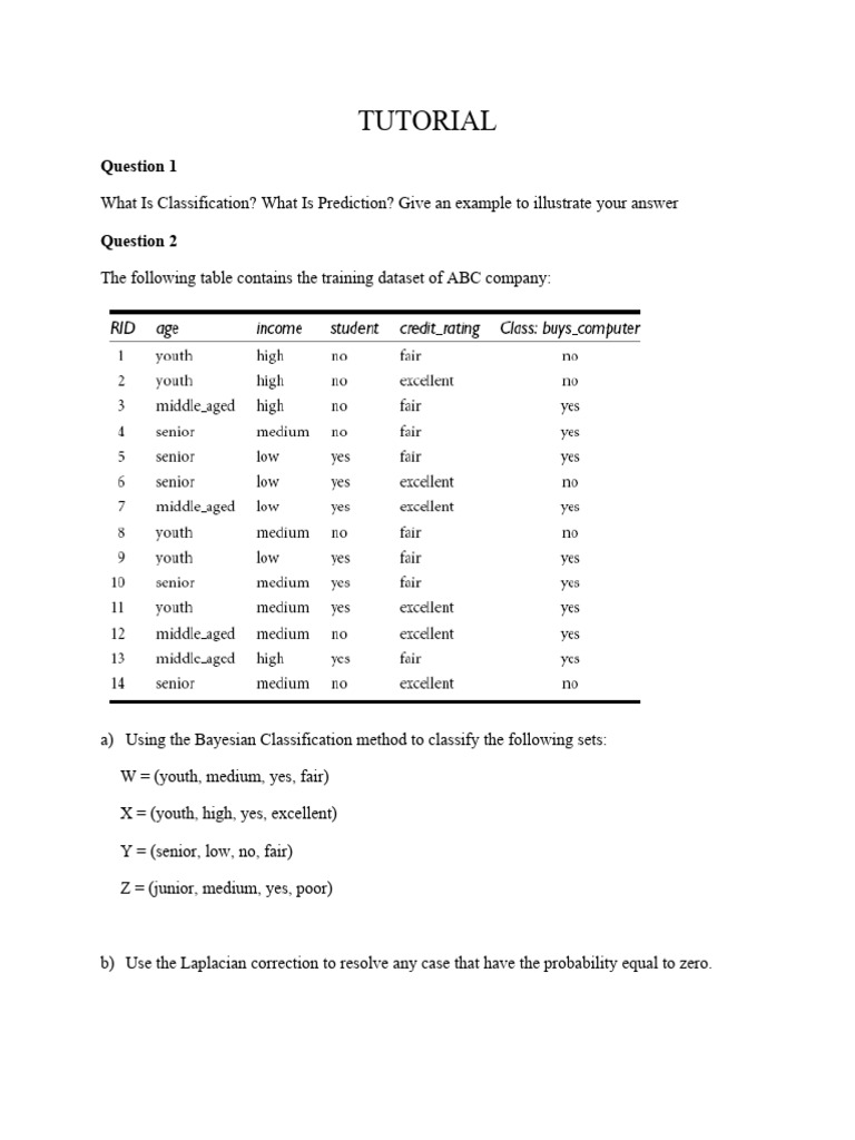 Tutorial - Naive Bayes | PDF