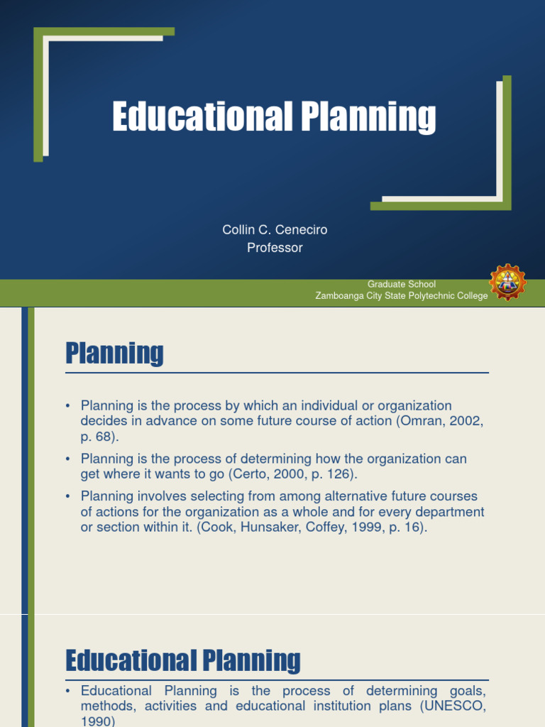 Essentials of Educational Planning | PDF | Goal | Policy